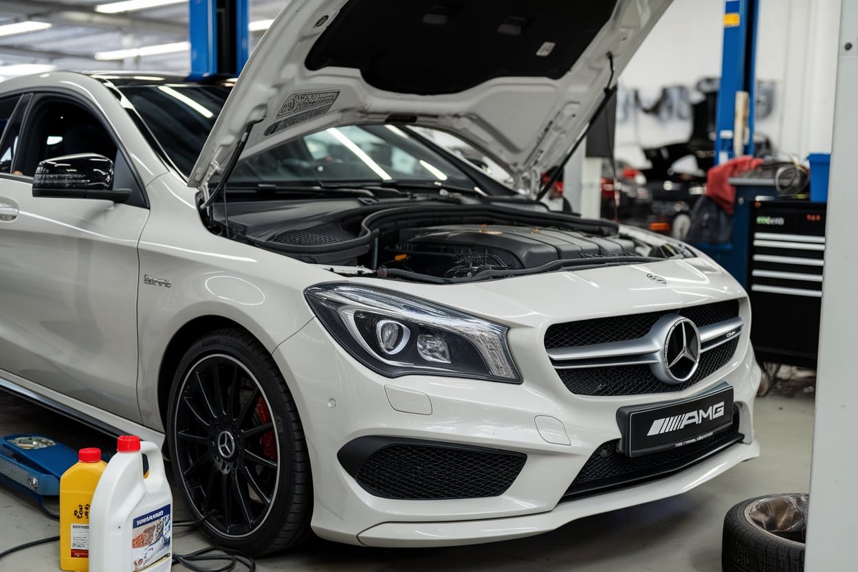 Book Your Mercedes CLA45 AMG Oil Change Today in Dubai